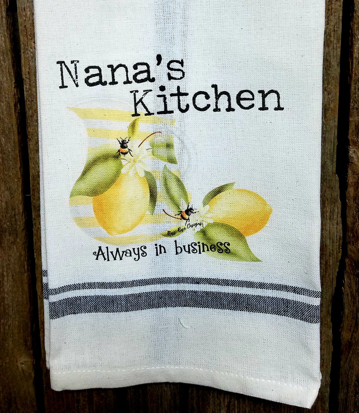 Nana's Kitchen Lemonade and Bees Kitchen Towel — Beverly Towers Designs